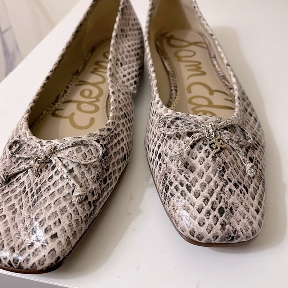 Sam Edelman | Shoes | Sam Edelman Sandshell Python Ballet Flats 75 ...